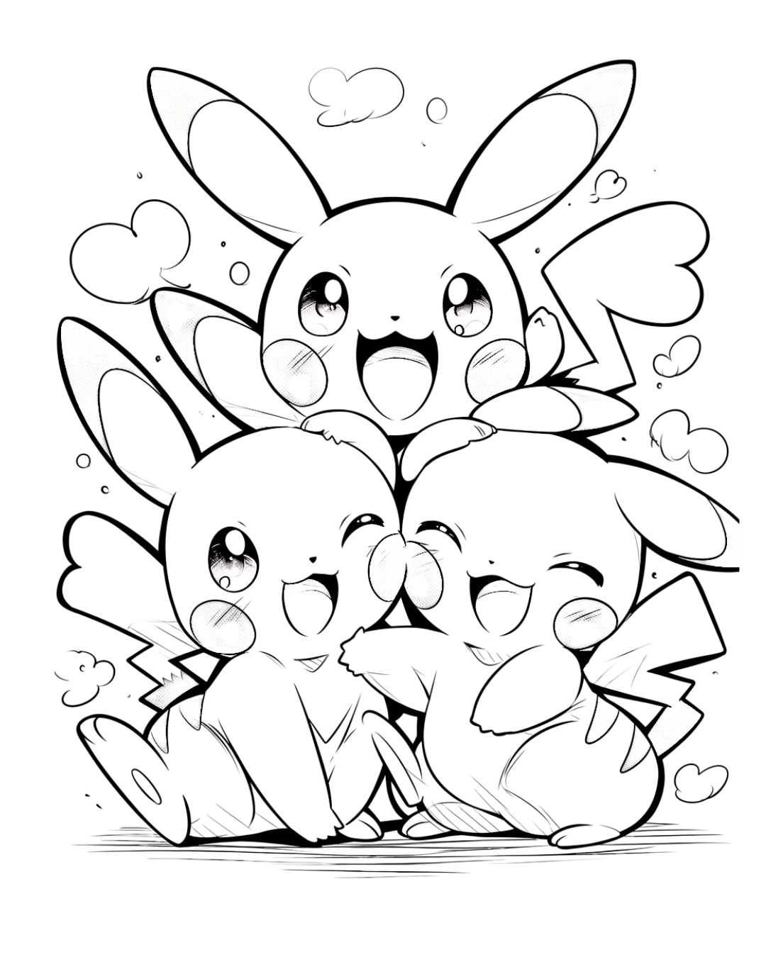 Cute Pikachu Coloring Pages Top 25 Free Pdf Printables Sunny Cute